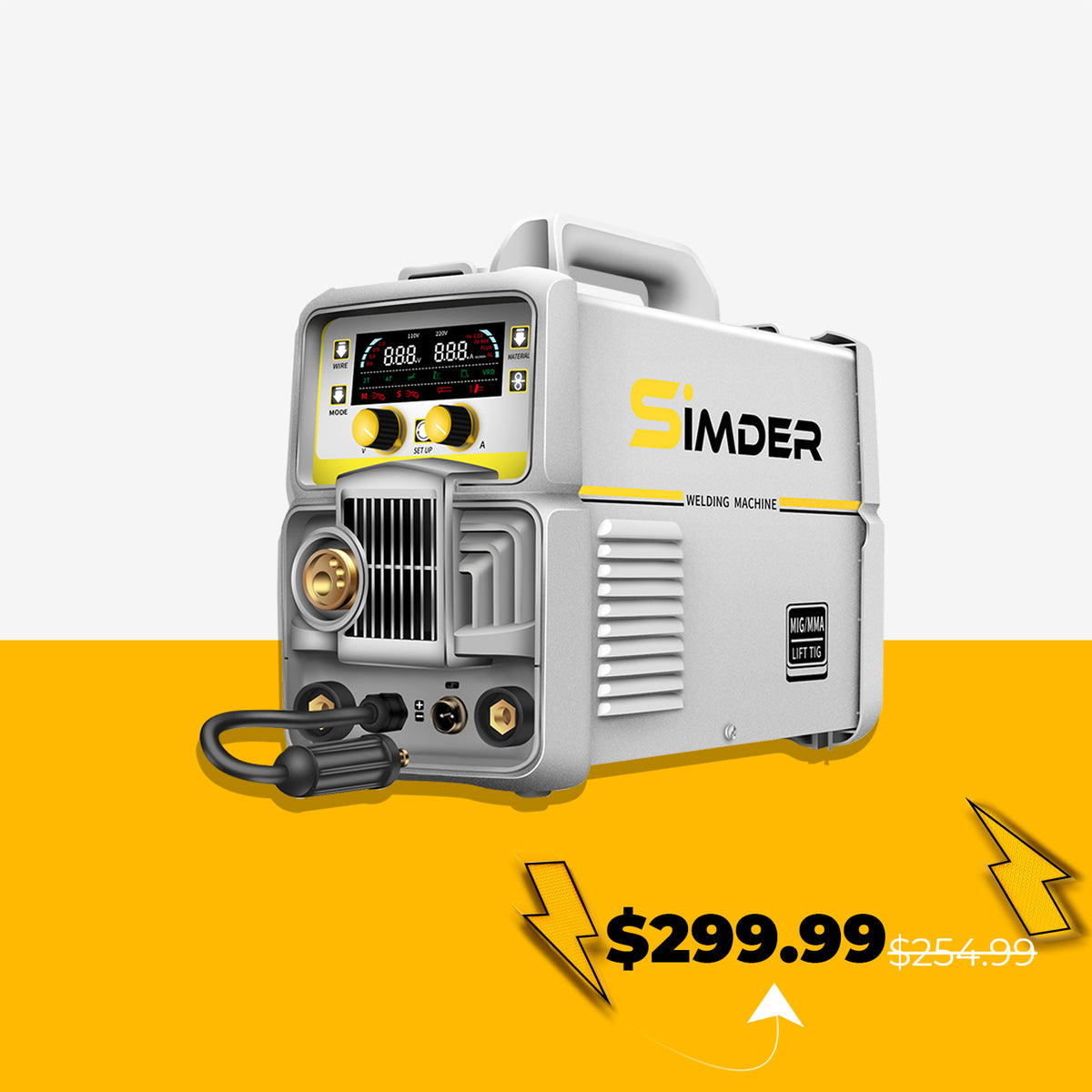 MIG Welder 110V/220V, GMAW Welding Machine, Flux Core Welder｜SSimder Welder