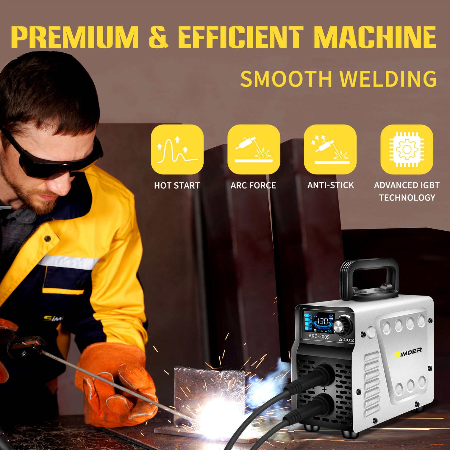 SSimder ARC-200S Stick Welder 110V/220V Tig Welder 2 in 1｜SSimder Welder