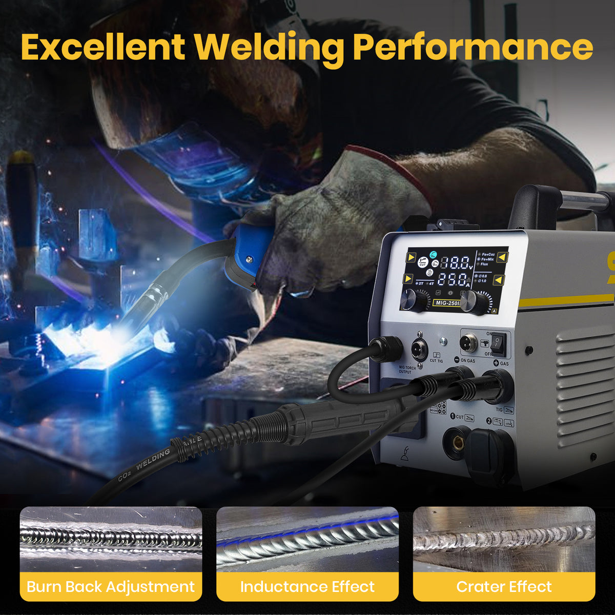 SSIMDER MIG-250 6 In 1 Welder&Plasma Cutter Welder – Simder Welder