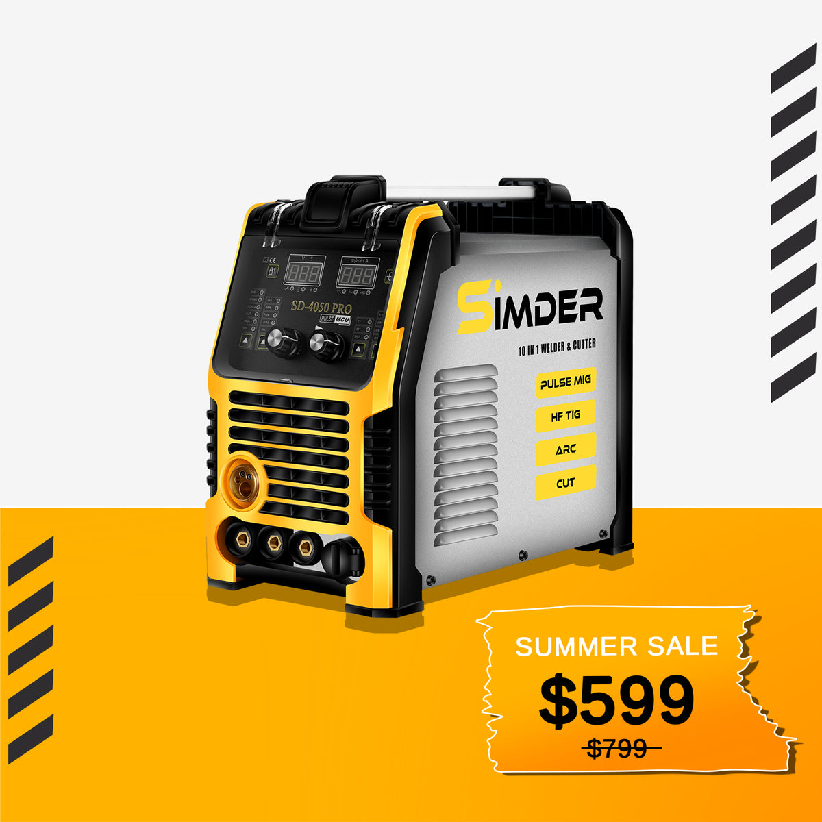 MIG Welder 110V/220V, GMAW Welding Machine, Flux Core Welder｜SSimder ...