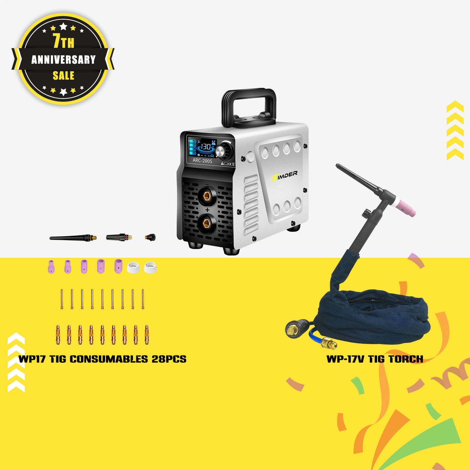 SSimder ARC-200S Stick Welder 110V/220V Tig Welder 2 in 1｜SSimder Welder