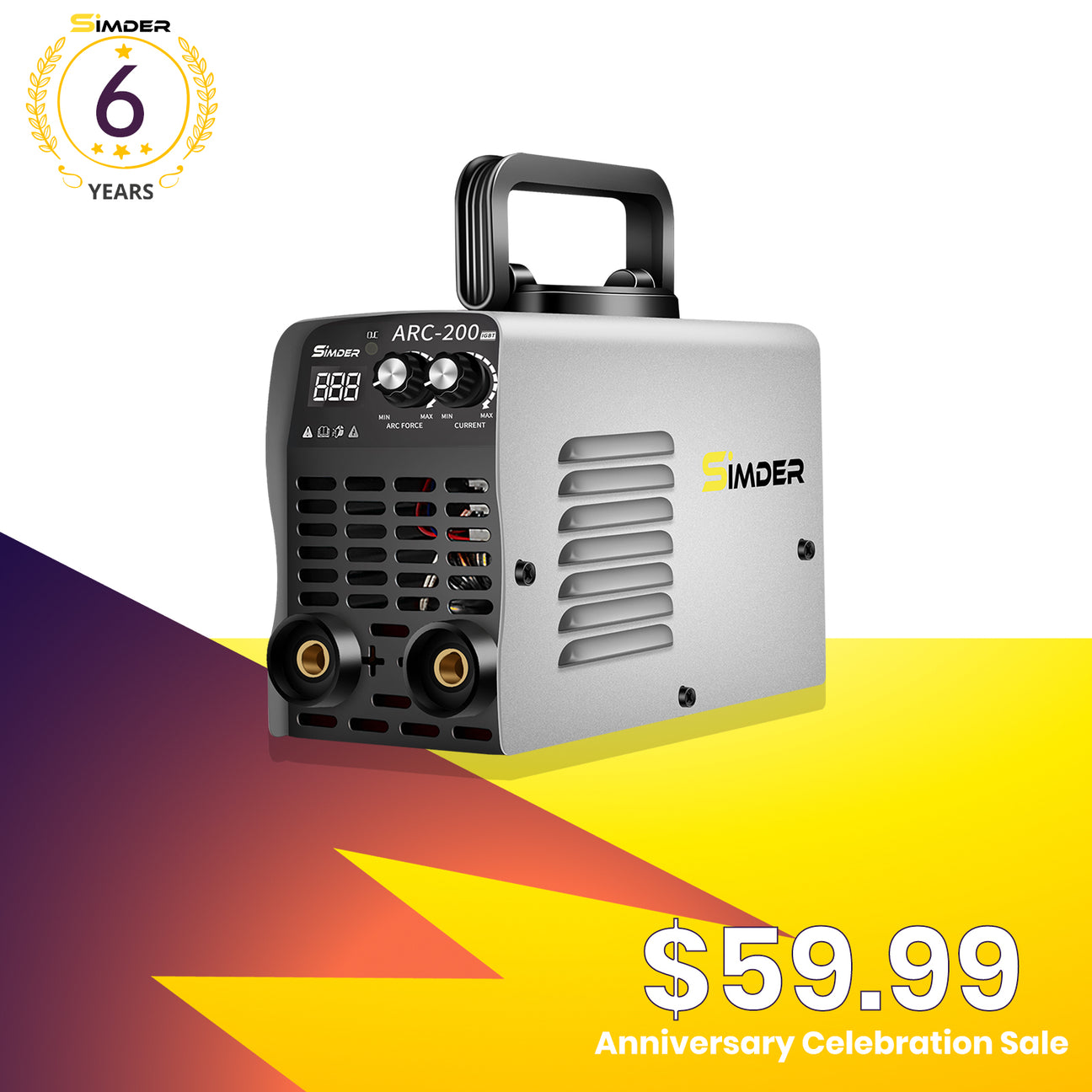 SSimder ARC-200 Mini Grey Portable Stick Welder